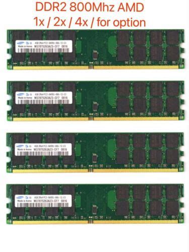 Samsung 16gb 4x 4gb Ddr2 800mhz Pc2 6400 Amd Dimm Non Ecc Desktop