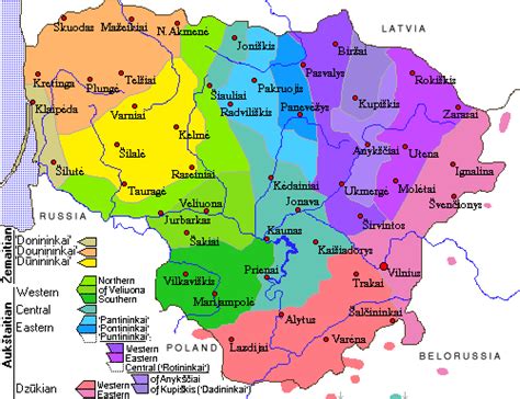 Traditional Classification Of Lithuanian Dialects ~ The Zemaitian