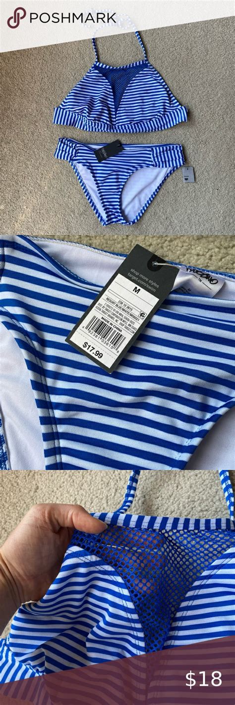 Blue And White Target Swimsuit