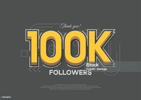 컬러 만화 테마 대단히 감사합니다 100k 추종자 인사말 포스터 배너 축하 인사말을 위한 프리미엄 벡터 3차원 형태에 대한 스톡