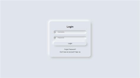 Create A Neumorphic Login And Signup Form Using Html Css And