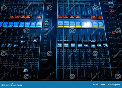 Closeup Of Sound Control Panel Stock Illustration Illustration Of