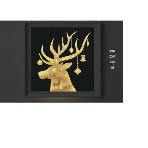 Christmas Shadow Box Svg File Christmas Scene Svg Christma Inspire