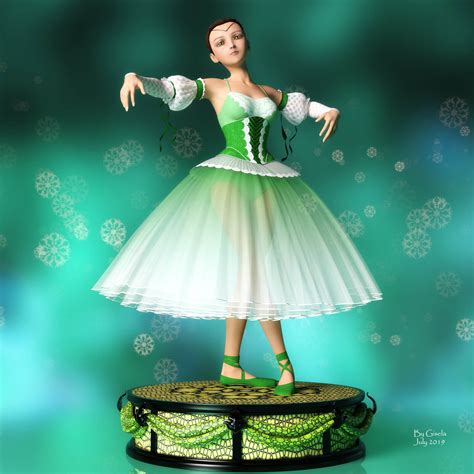 Aiko 3 Ballerina 3D Render Digital Art By Gise