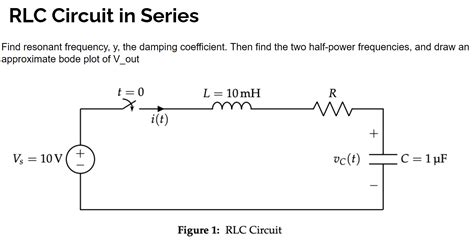 RLC Circuit In Series Find Resonant Frequency Y The Chegg