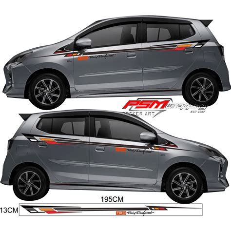 Jual Sticker Mobil Toyota Agya 2022 Stiker Mobil Agya Ayla Stiker Mobil Toyota Agya Shopee