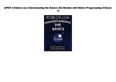 Basic Roblox Lua Programming Book Pdf