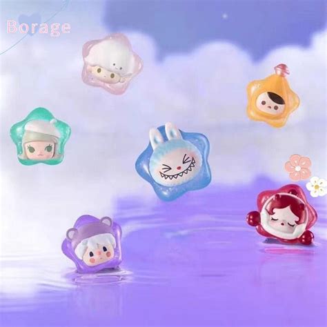 Borraone Box Popmart Pop Bean Soap Bubbles Anime Cartoon Figure Model