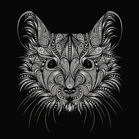 Symbol Of The New Year 2020 Vector Rat Patterns On A Black Background Stock Vector