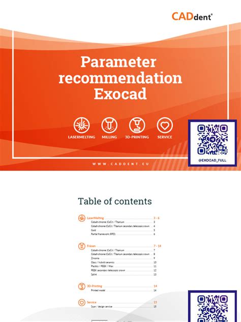 Parameter Recommendation Exocad Exocad Full Pdf