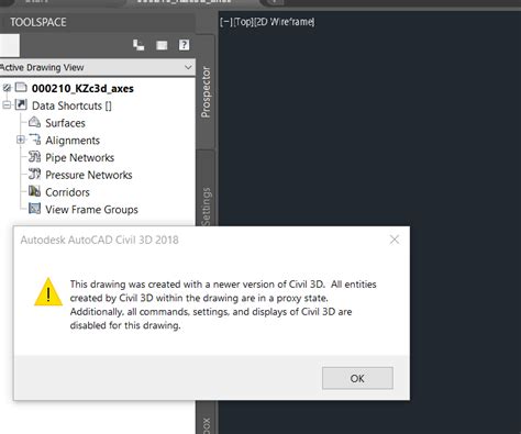 solved civil 3d 2018 error created with newer version autodesk