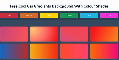 Cool CSS Web Gradients Backgrounds And Color - Simplify Script