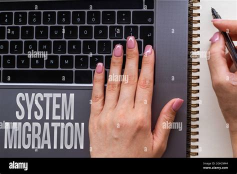 Text Sign Showing System Migration Conceptual Photo Moving From The