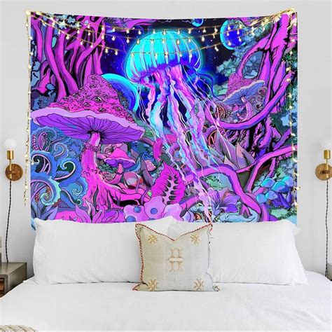 Psychedelic Art Tapestry Wall Tapestry Wall Hanging Colorful Etsy