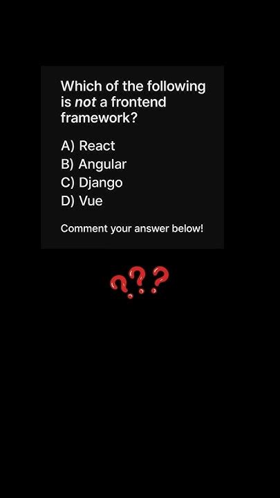 only 1 is not a frontend framework can you spot it ytshorts shorts programminglanguage