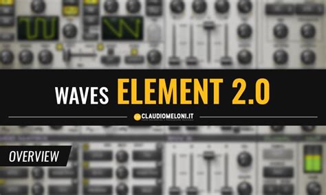 Element 20 Virtual Analog Synth By Waves Audio