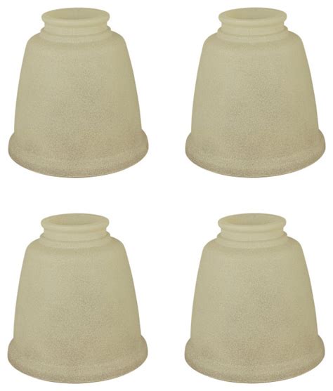 23104 4 Replacement Bell Shaped Antique Glass Shade 4 Pack