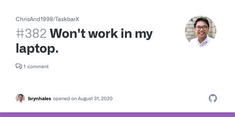 Wont Work In My Laptop · Issue 382 · Chrisand1998taskbarx · Github