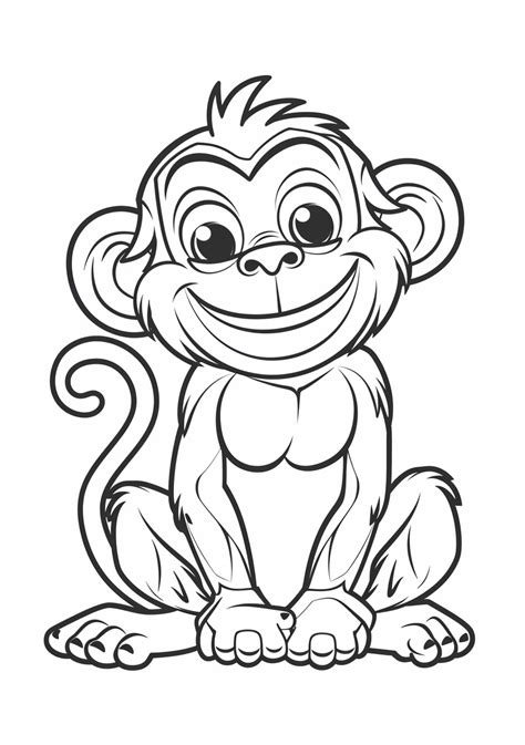 Coloriage Singe à Imprimer Gratuit Objectif Maternelle