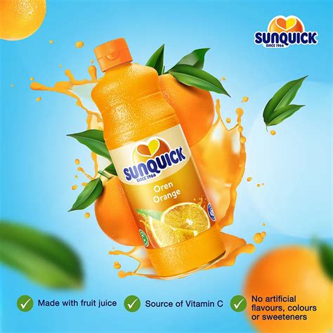 Malaysia Favourite Sunquick Concentrate Orange Juice 840ml