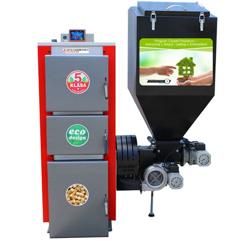 KOCIOŁ PIEC 10KW NA PELLET TECHNIX PELL LUX Z PODAJNIKIEM 100m2 LISTA