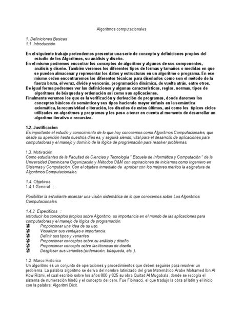 algoritmos computacionales pdf algoritmos programa de computadora