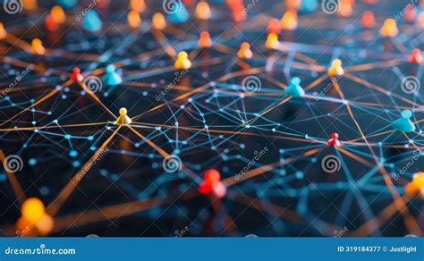 A Detailed Closeup Of Interconnected Nodes Each One Representing A