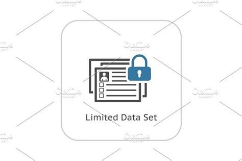 Limited Data Set Icon Flat Design Flat Design Data Design