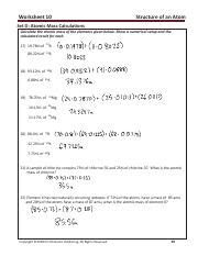 Understanding Atomic Mass Calculations Study Book Pg Course Hero