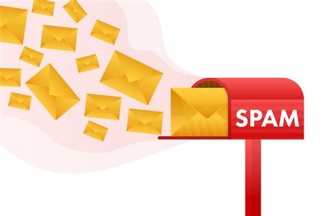 No Spam Spam Email Warning Concept Of Virus Piracy Hacking And Security Envelope With Spam