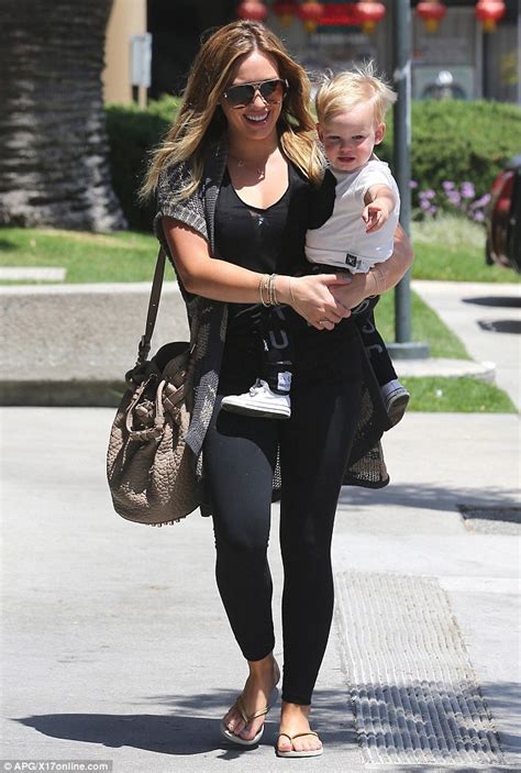 Hilary Duffs Cute Son Luca Plays Show And Tell As They Run Errands