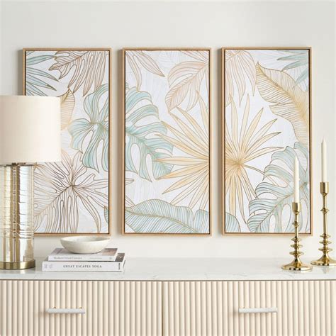 Shop Chenna 3 Piece Panel Framed Canvas Wall Art Set Home Centre Uae