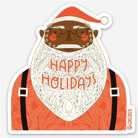 Santa Sticker Of Aspen Curated Ts