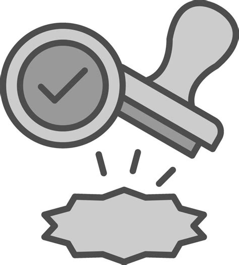 Stamp Line Filled Greyscale Icon Design 43726294 Vector Art At Vecteezy