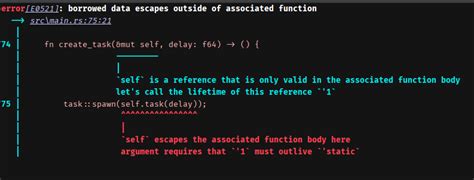 Rust Creating An Asynchronous Task From A Method From Within A Method Of The Same Structure