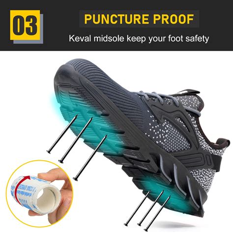 Steel Toe Shoes For Men Women Lightweight Cushion