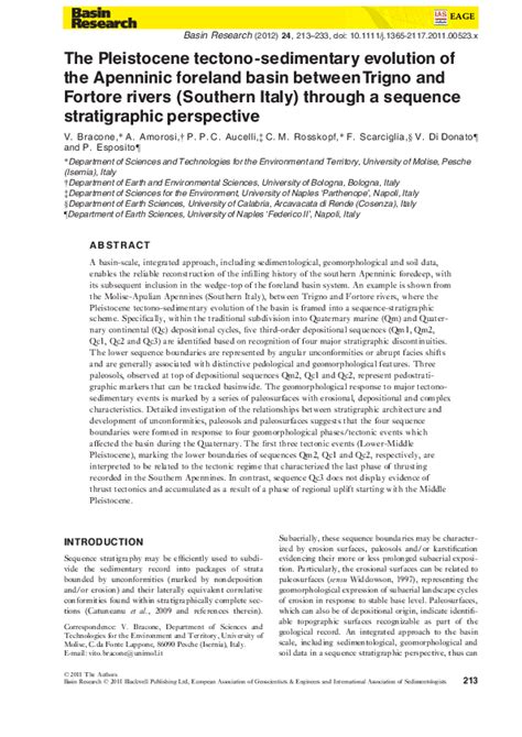 Pdf The Pleistocene Tectono Sedimentary Evolution Of The Apenninic Foreland Basin Between