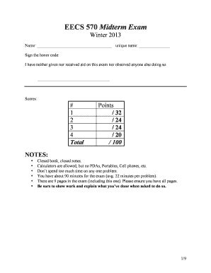 Eecs 570 Fill Online Printable Fillable Blank PdfFiller