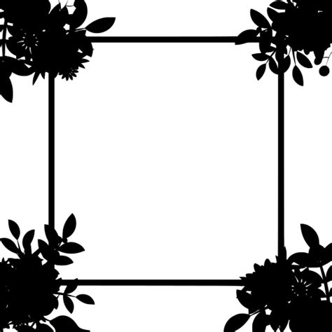 Svg إطار الصورة زهور صورة Svg And أيقونة Svg Silh