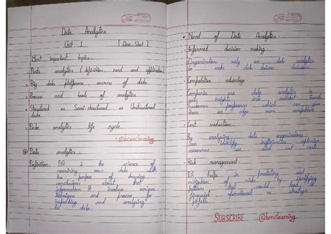 Data Analytics Unit 1 One Shot Notes By Brevilearning Yt Compressed