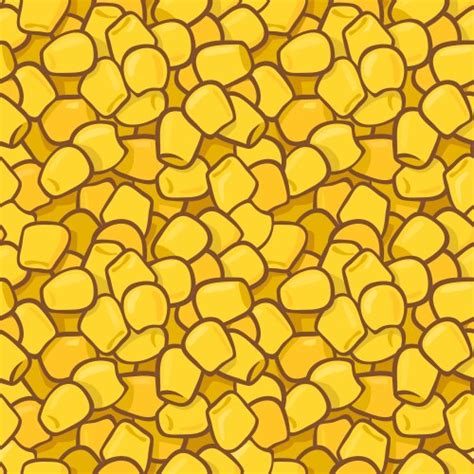 Seamless Pattern With Maize Corn Kernels Vector Image