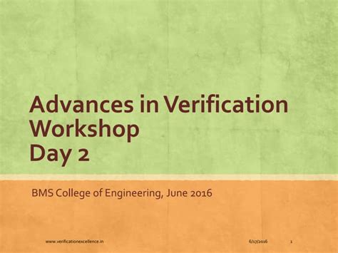 Randomization And Constraints Workshop At Bms College Ppt
