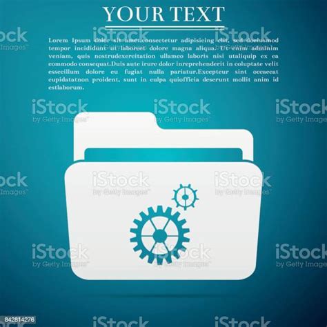 설정 폴더 아이콘 파란색 배경에 고립입니다 평면 디자인입니다 벡터 일러스트 레이 션 검색에 대한 스톡 벡터 아트 및 기타 이미지 검색 고객 서비스 담당자 그래픽