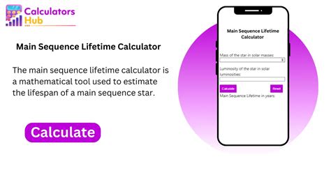 Main Sequence Lifetime Calculator Online