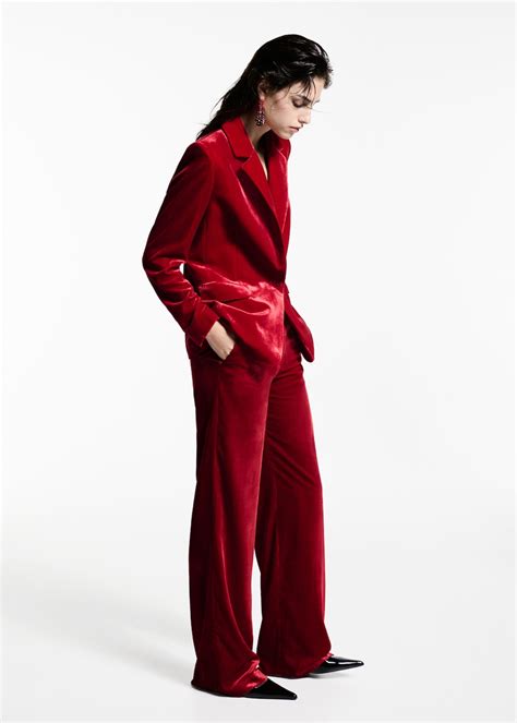 Velvet Suit Trousers Women Mango Usa