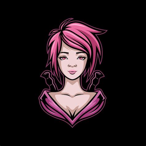 Premium Vector Esport Logo Cute Gamer Girl Sports Mascot