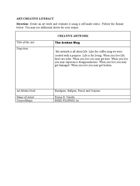 Activity For Creative Literacy Pdf