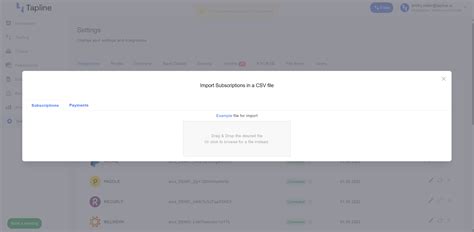 How To Import Csv Payments Into Tapline Tapline