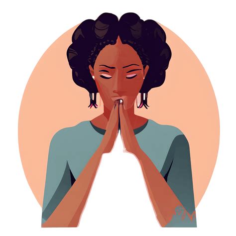 Praying African American Woman · Creative Fabrica