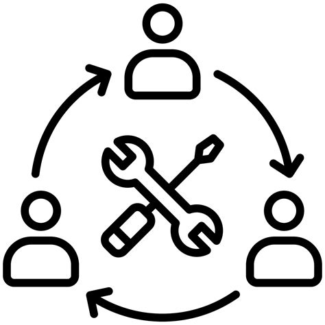 Collaboration Tools Icon Line Vector Illustration 35193635 Vector Art
